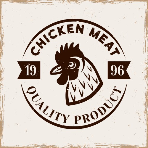 Set of an chicken and eggs label Royalty Free Vector Image