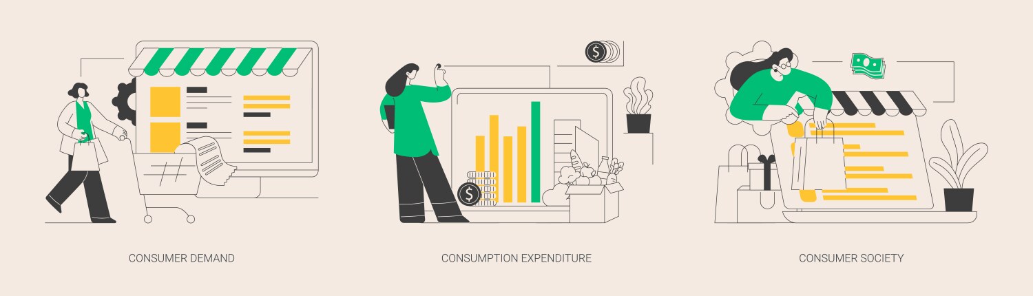 Consumer demand abstract concept Royalty Free Vector Image