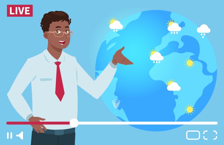 Cartoon Meteorologist Forecast Vector Images (over 160)