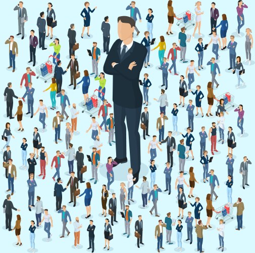 Businesswoman big boss leader Royalty Free Vector Image