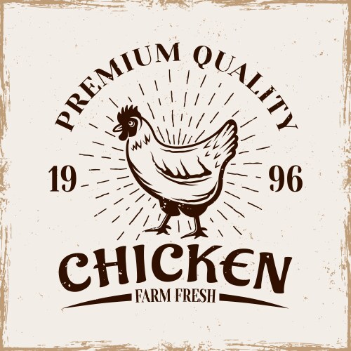 Poultry farm logo design template chicken Vector Image