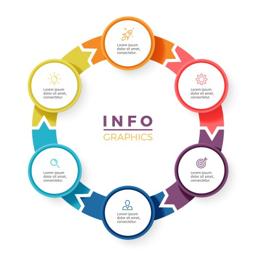 Infographics Element Circular Design Royalty Free Vector