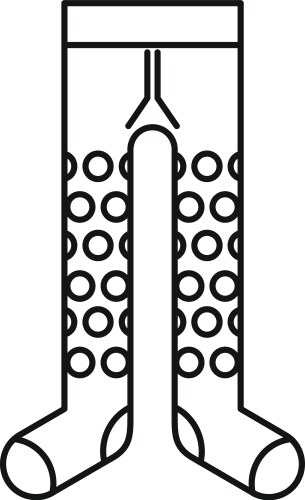 Woman leg wearing fishnet tights icon thin line Vector Image