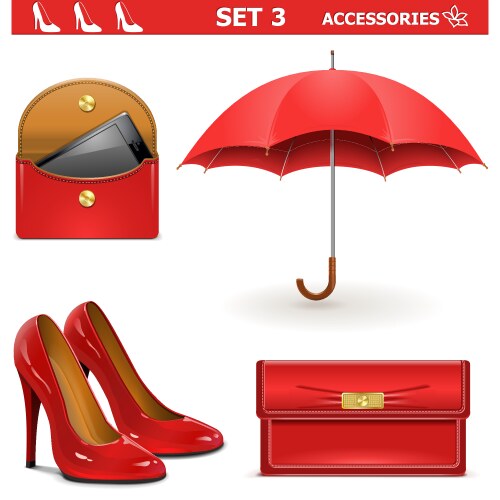 Fashion accessories set Royalty Free Vector Image