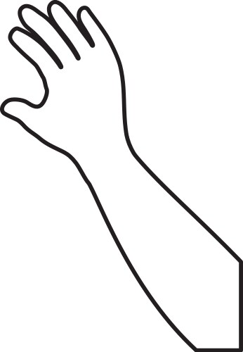 Human hand silhouette Royalty Free Vector Image