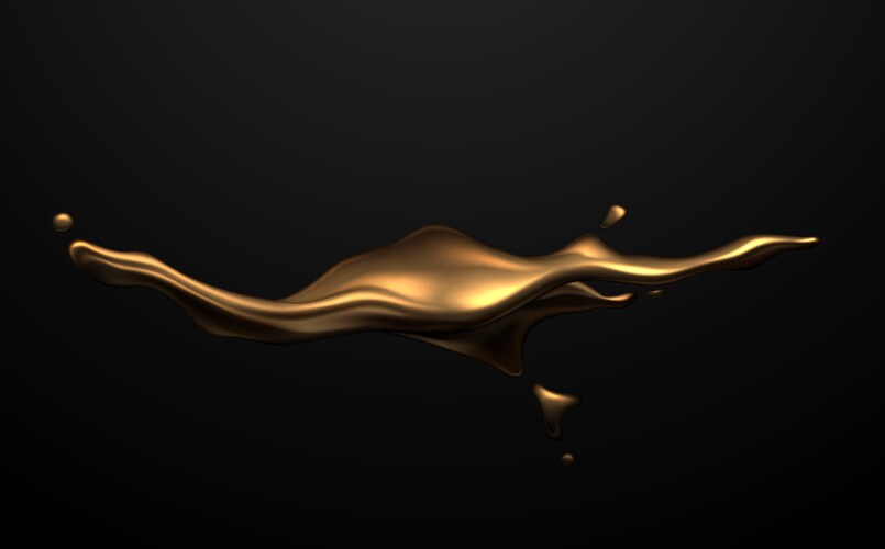 Golden abstract shape Royalty Free Vector Image