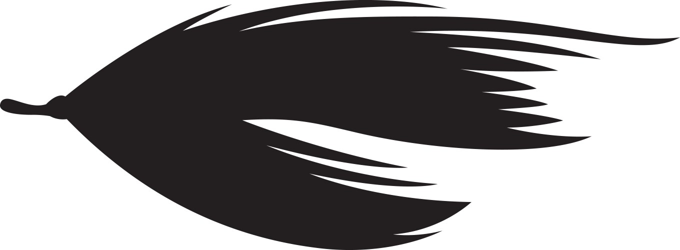 Fly-fishing on white background Royalty Free Vector Image