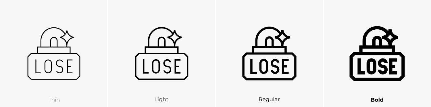 Down icon thin light regular and bold style Vector Image