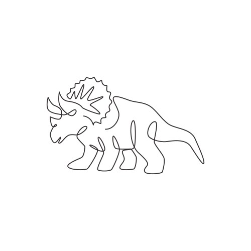 One single line drawing aggressive Royalty Free Vector Image