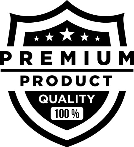 Creative 100 premium quality products shield Vector Image