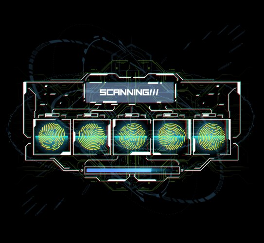 Biometric Recognition Systems Background Vector Image