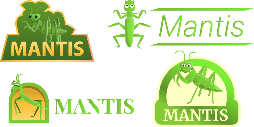 Cartoon crocodile icons set green Royalty Free Vector Image