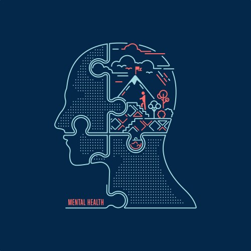 Mental disorders persons medical problems Vector Image