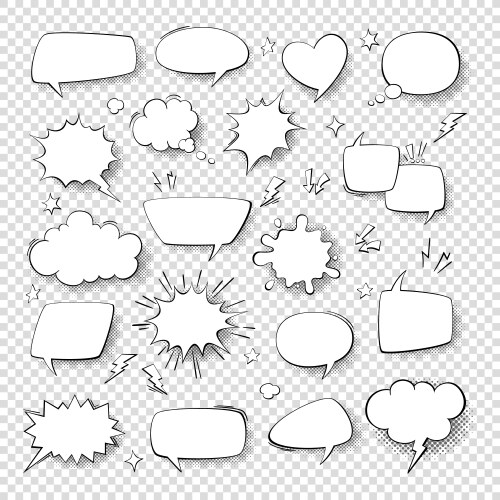 Comic words cartoon boom crash speech bubble Vector Image