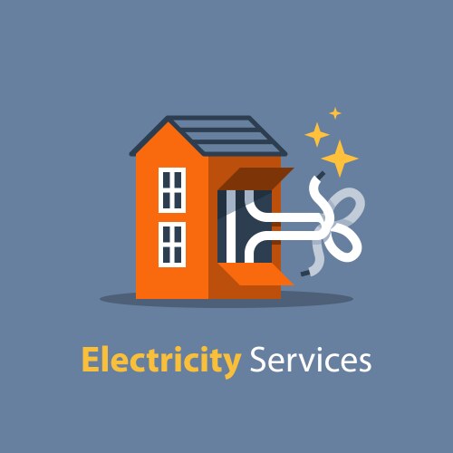 Electricity connection electrical services Vector Image