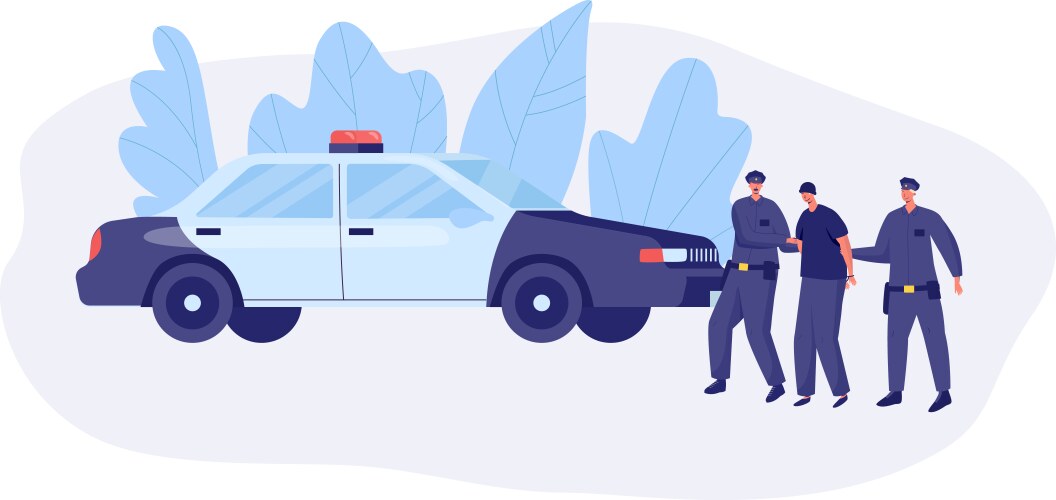 Traffic police road security control Royalty Free Vector