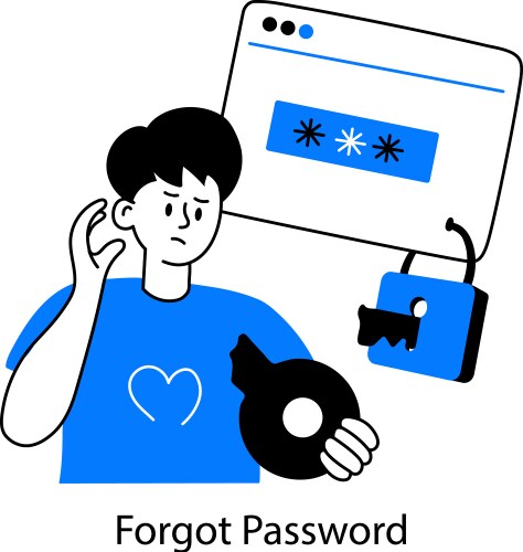 Forgot password Vector Images & Graphics for Commercial Use | VectorStock