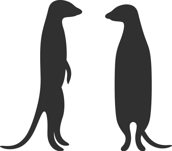 Meerkat silhouette icon symbol Royalty Free Vector Image