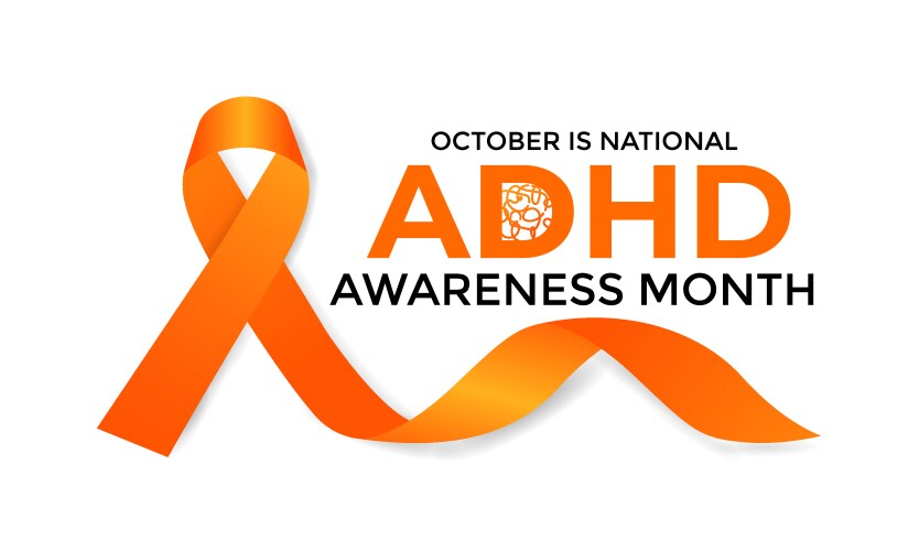 National adhd awareness month Royalty Free Vector Image