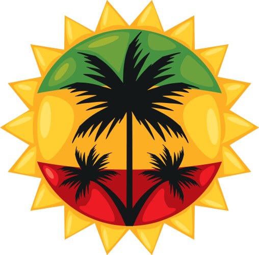 Reggae flag symbol Royalty Free Vector Image - VectorStock
