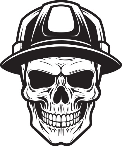 Scaffold skull sentinel construction worker logo Vector Image