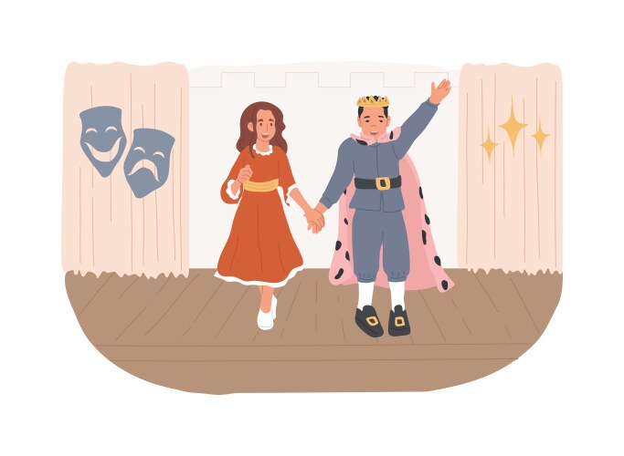 Theater stage cartoon Royalty Free Vector Image