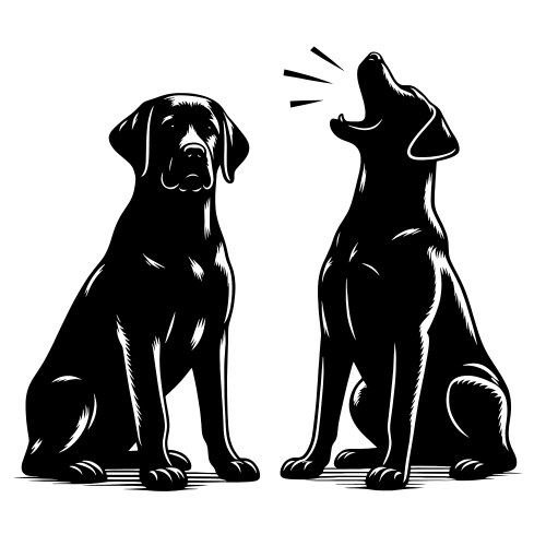 Dog Howling Sketch Art Vector Images (over 510)