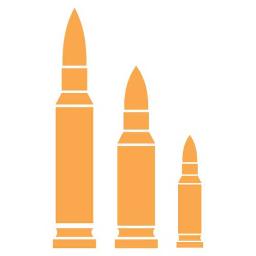 Bullet ammunition symbol design Royalty Free Vector Image