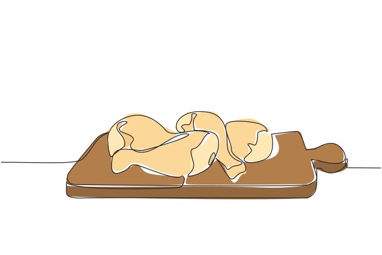 Single one line drawing stack lower thighs Vector Image