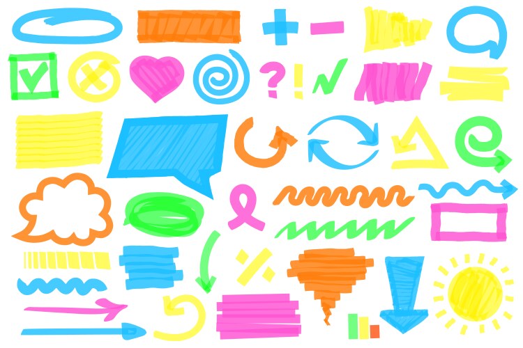 Highlighter marker design Royalty Free Vector Image