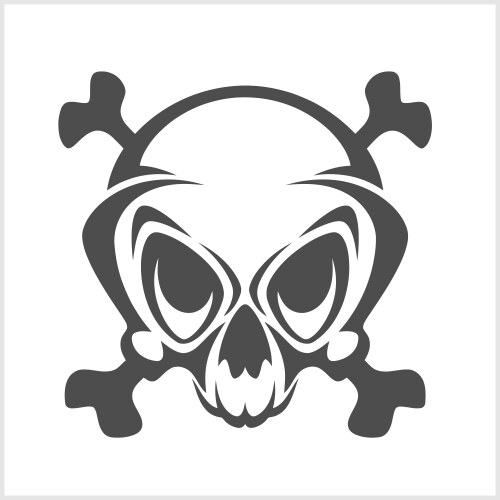 Pirate skull and crossbones Royalty Free Vector Image