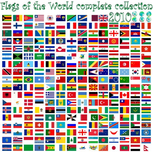 World flags Royalty Free Vector Image - VectorStock