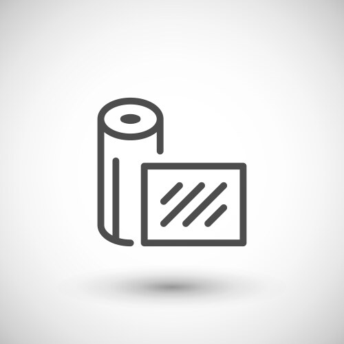 Insulation roll line icon Royalty Free Vector Image