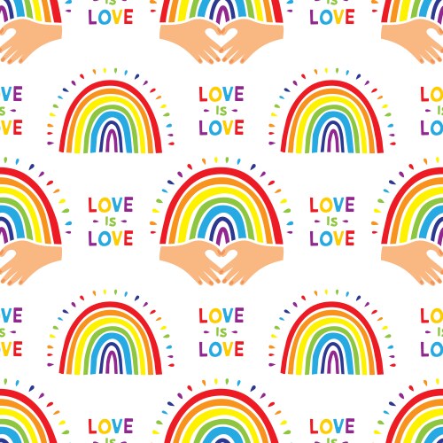 Seamless rainbow pattern on white background Vector Image