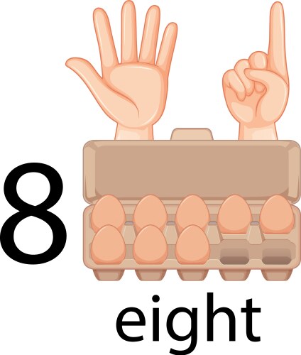 Number eight tracing worksheets Royalty Free Vector Image