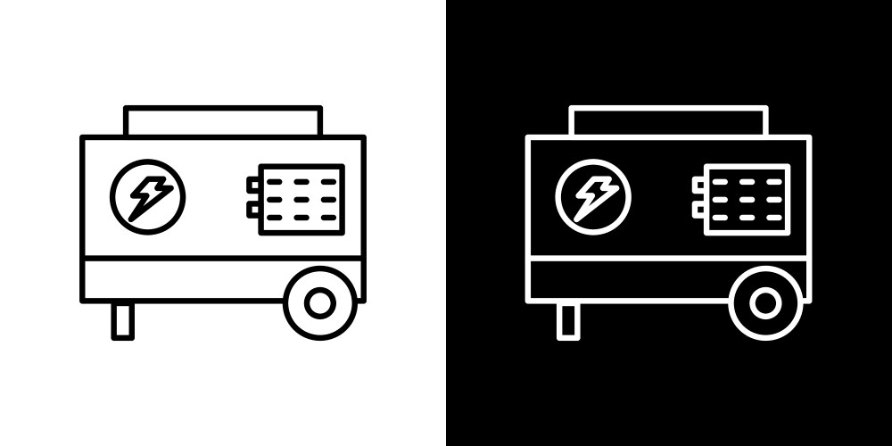 Transformer icon set power substation electric Vector Image