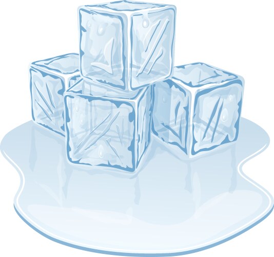 Splashing ice cubes Royalty Free Vector Image - VectorStock
