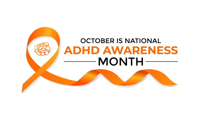 National adhd awareness month Royalty Free Vector Image