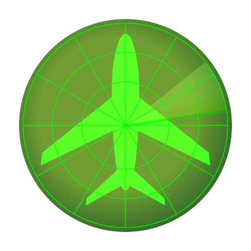 Realistic military search system radar with target