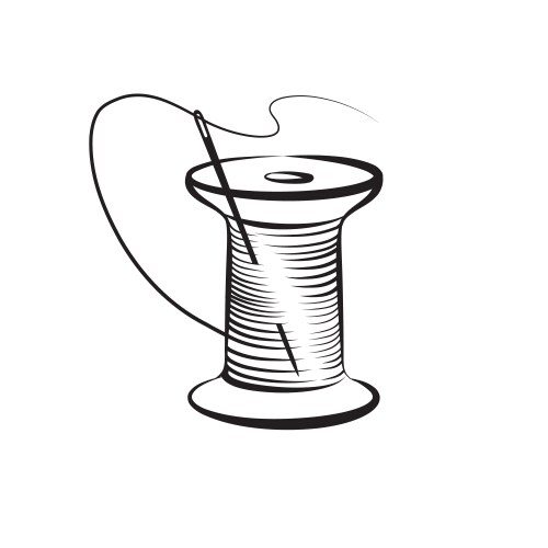 Needle and thread Vector Images & Graphics for Commercial Use | VectorStock
