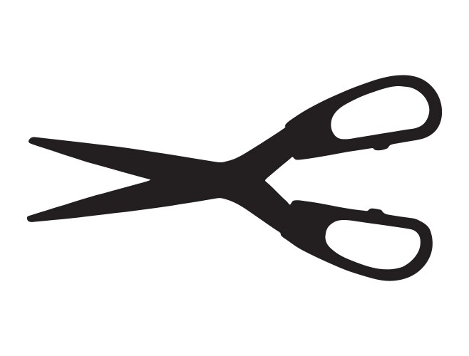 Scissor silhouette art Royalty Free Vector Image