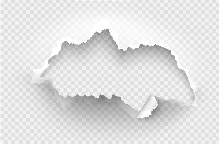 Ripped Paper Hole - Transparent Royalty Free Vector Image