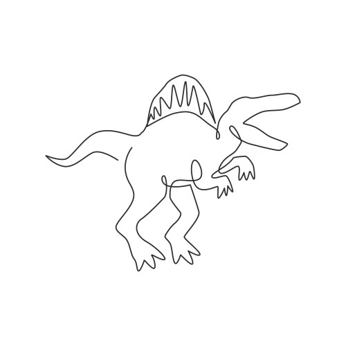 One continuous line drawing of aggressive Vector Image