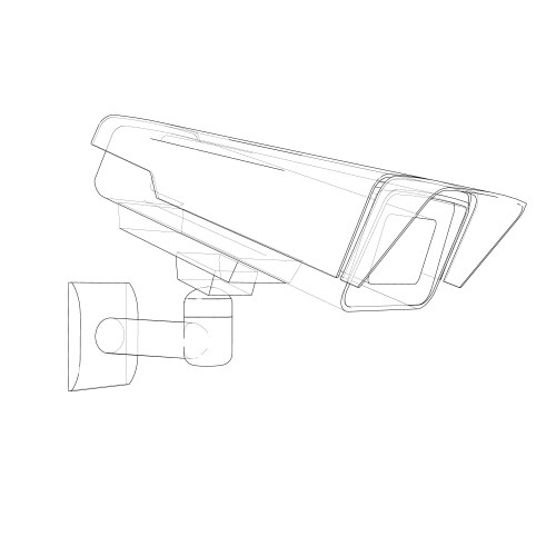 Outline cctv camera security Royalty Free Vector Image