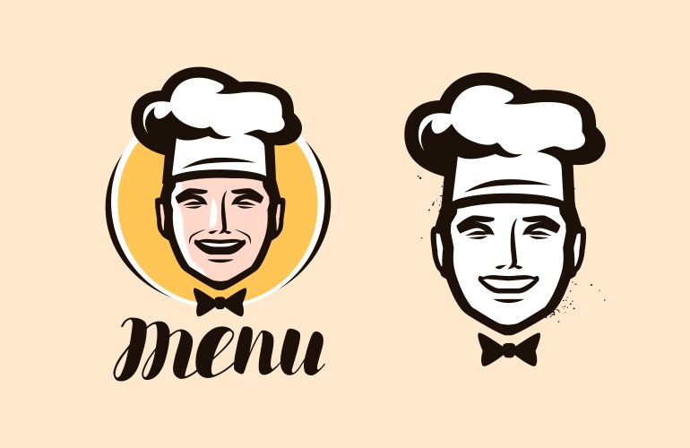 Restaurant logo or label emblems for menu design Vector Image
