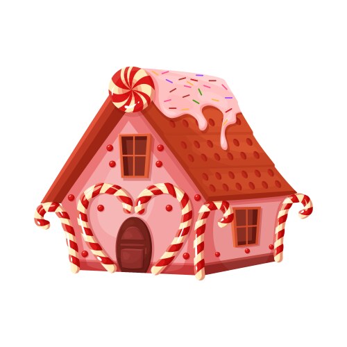 Strawberry candy home Royalty Free Vector Image