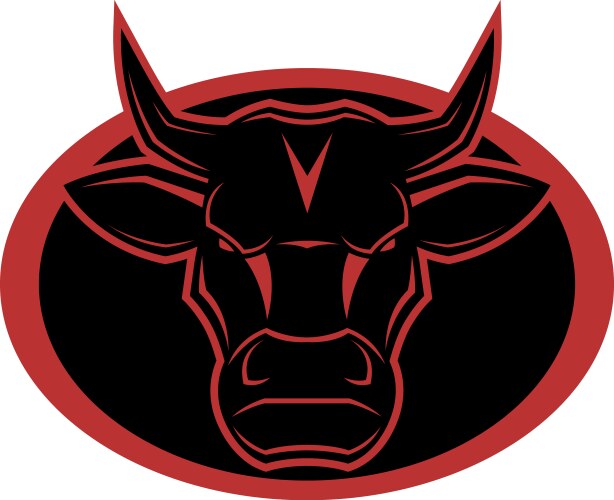 Ferocious bull attacks Royalty Free Vector Image