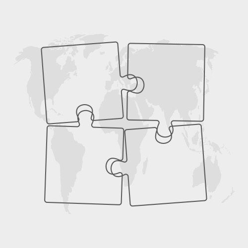 Diagram infographic for 4 steps circle puzzle Vector Image