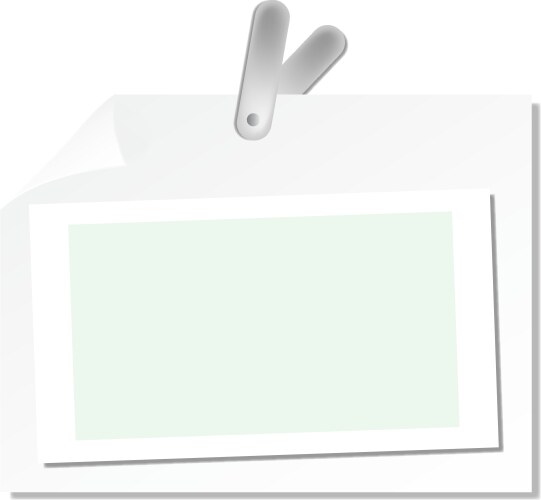 Cartoon note paper blank with clip board Vector Image