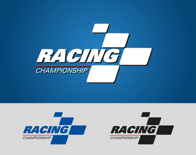 Racing Championship Logo Royalty Free Vector Image